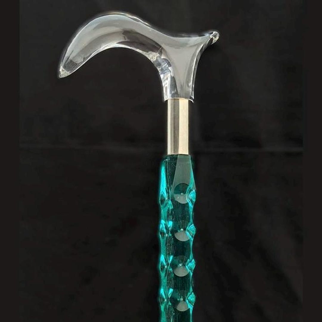Emerald Green Acrylic Cane for Men & Women | Custom Luxury Walking ...