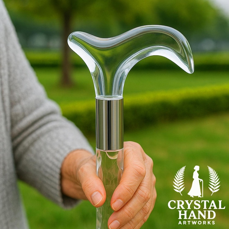 Transparent Acrylic Walking Cane: Elegant Support for Women and Seniors ...