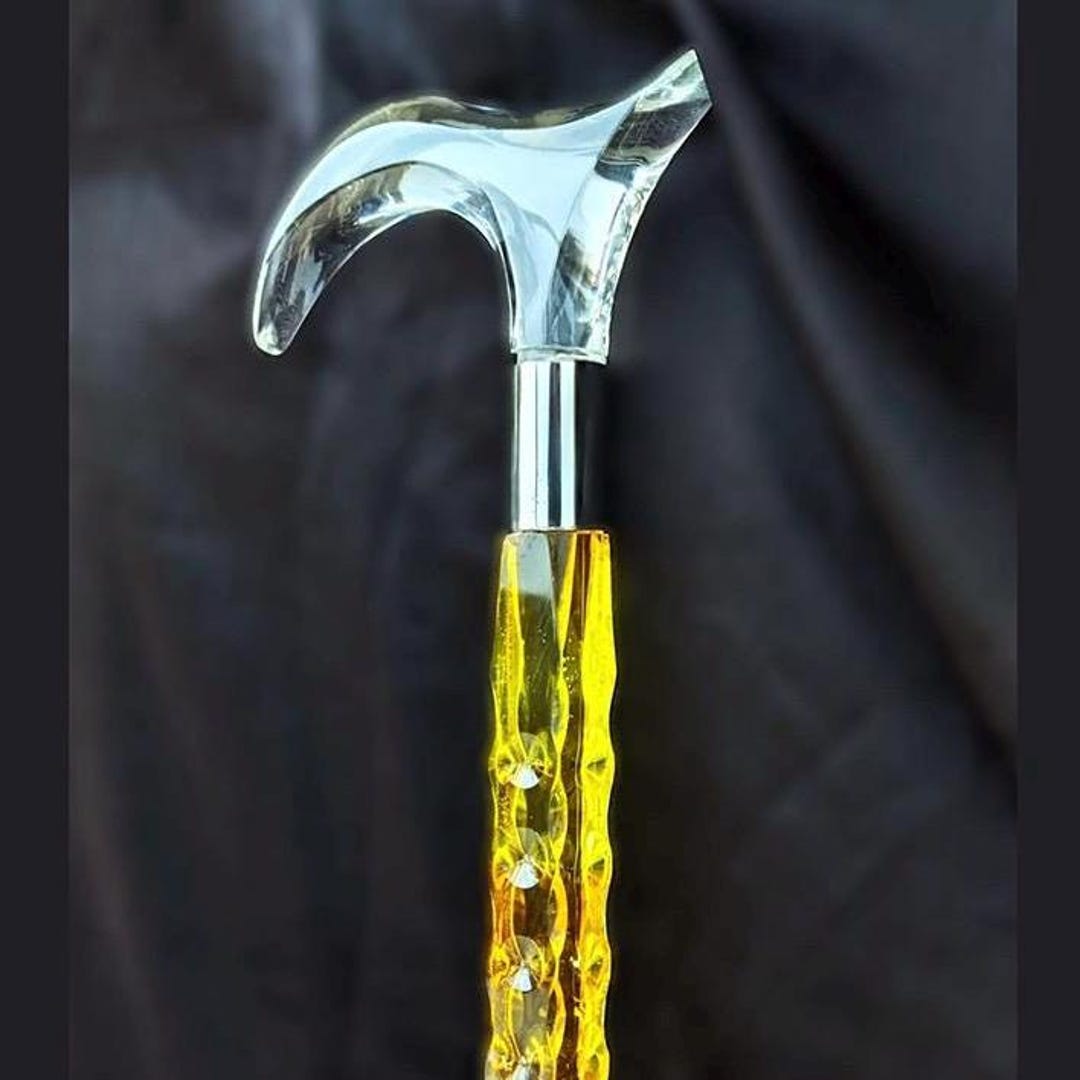 Luxury Clear Walking Cane for Men & Women – Acrylic Walking Stick ...