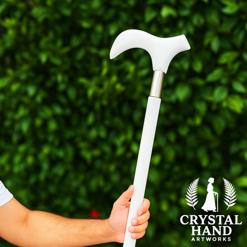 Acrylic White Walking Cane for Women | Stylish Lightweight & Strong ...