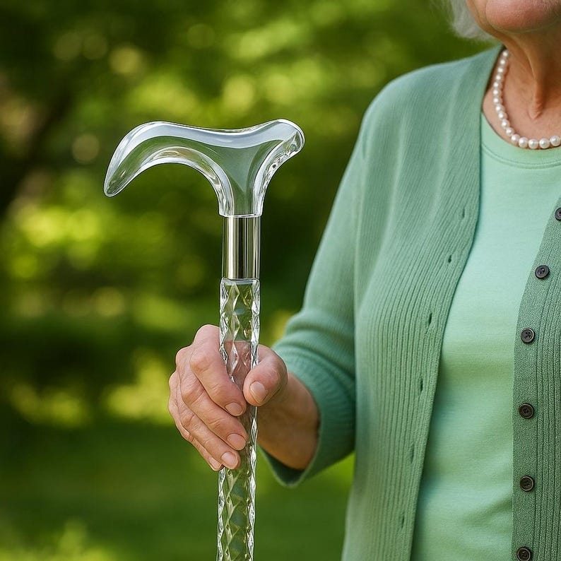 Luxury Clear Acrylic Walking Cane With Diamond Handle – Stylish Walking ...