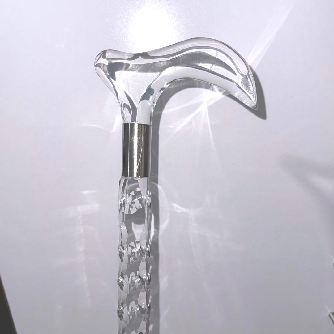 Luxury Crystal Acrylic Walking Cane With Clear Handle Stick - Etsy