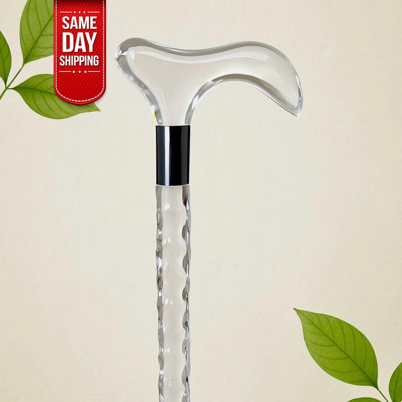 Transparent Acrylic Walking Cane – Strong & Lightweight Stick - Etsy