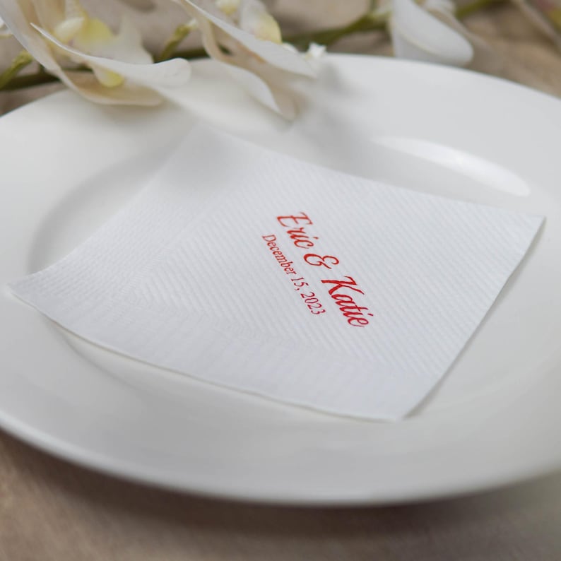 Personalized Cocktail Napkins | Custom Napkins | Wedding Reception ...