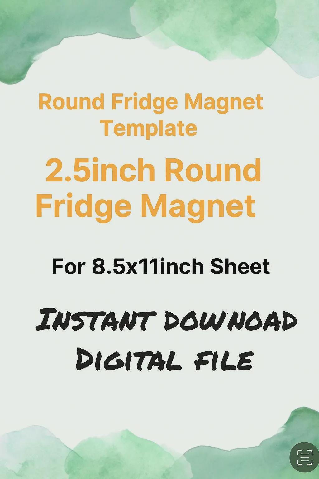2.25inch Round Magnet Template: DIY Photo Fridge Magnets (canva ...
