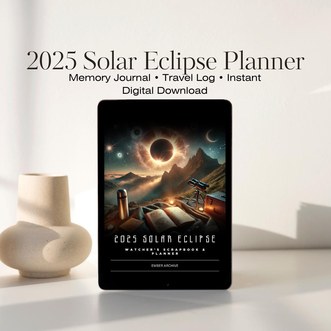 2025 Solar Eclipse Planner & Scrapbook | Astronomy Travel Journal AND ...