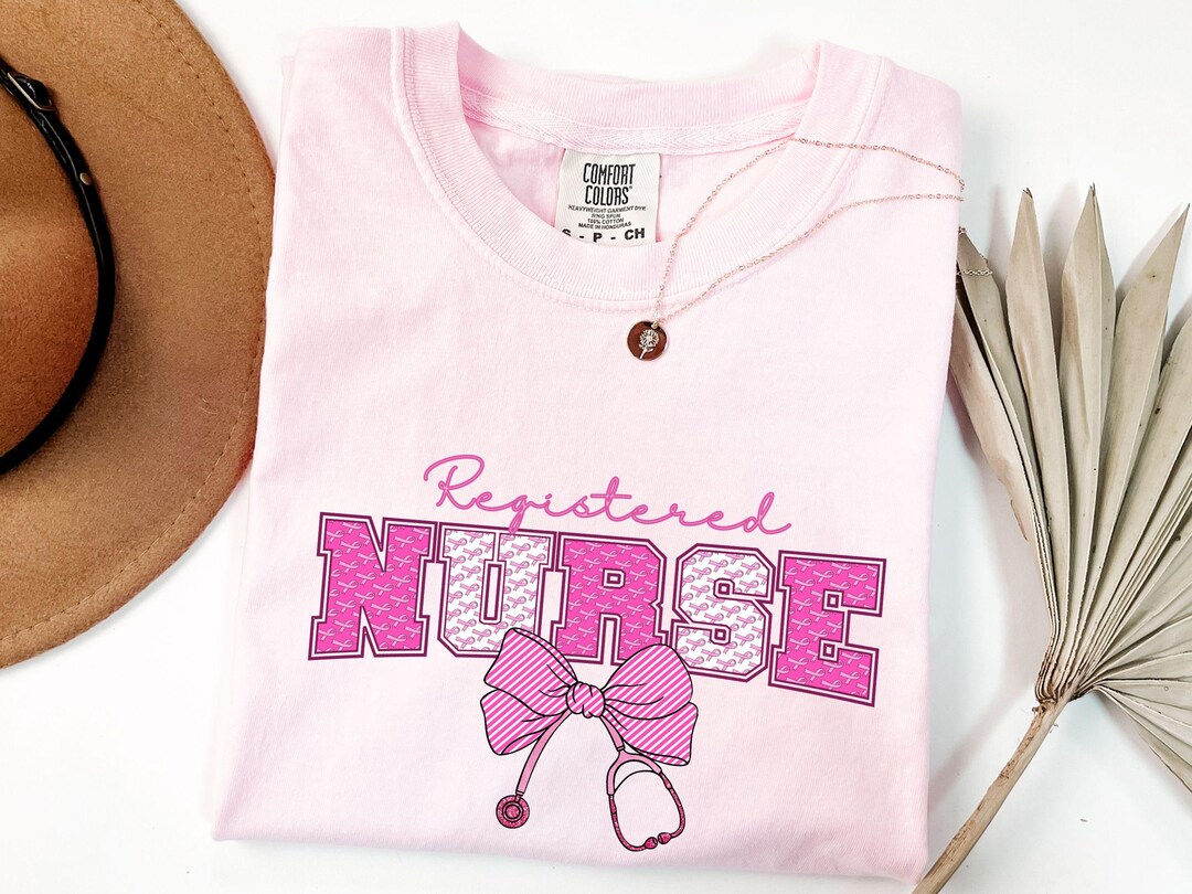 Custom Registered Nurse Breast Cancer Awareness T-shirt, Comfort Colors ...