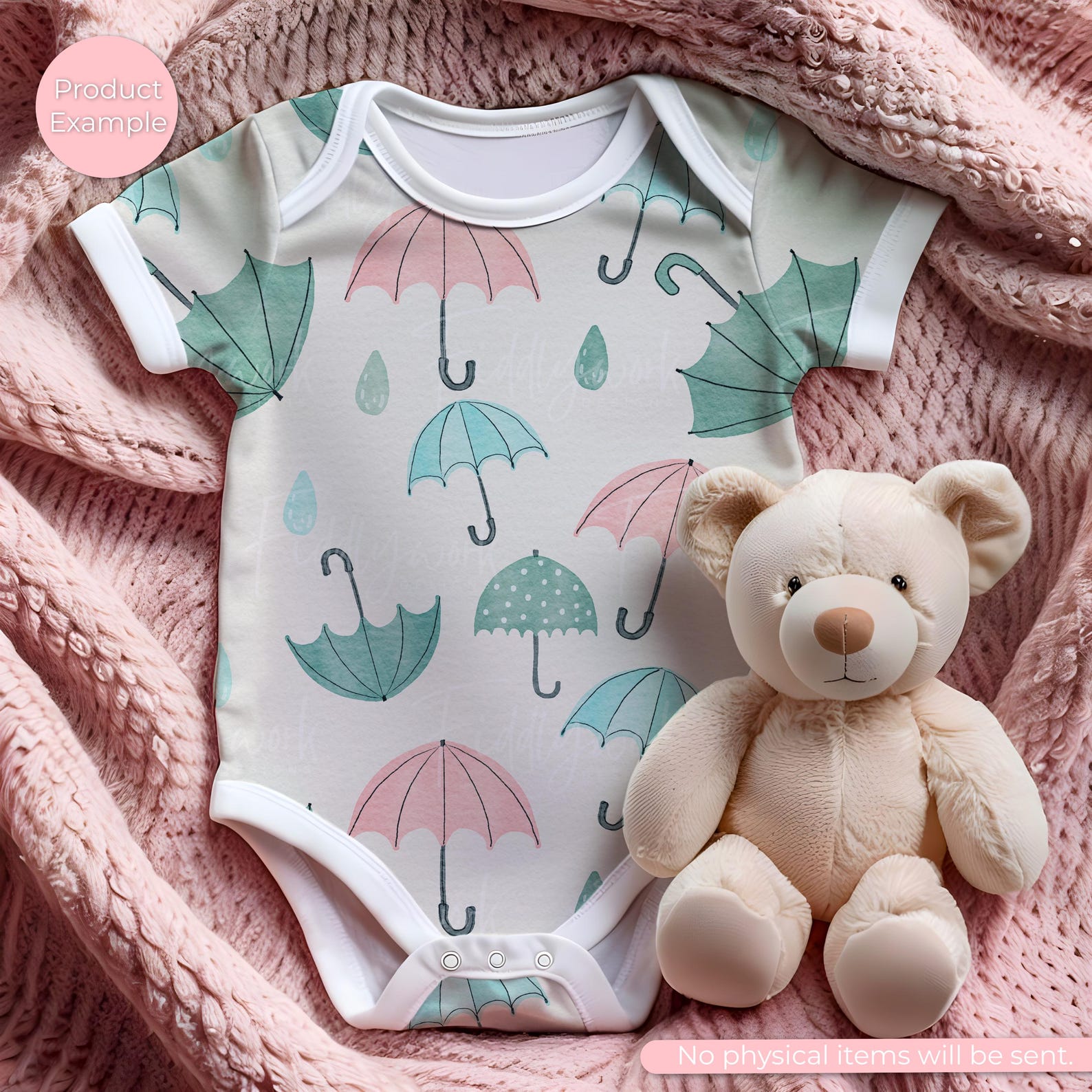 Watercolor Umbrella Seamless Pattern | Rainy Day Digital Paper Pink and ...