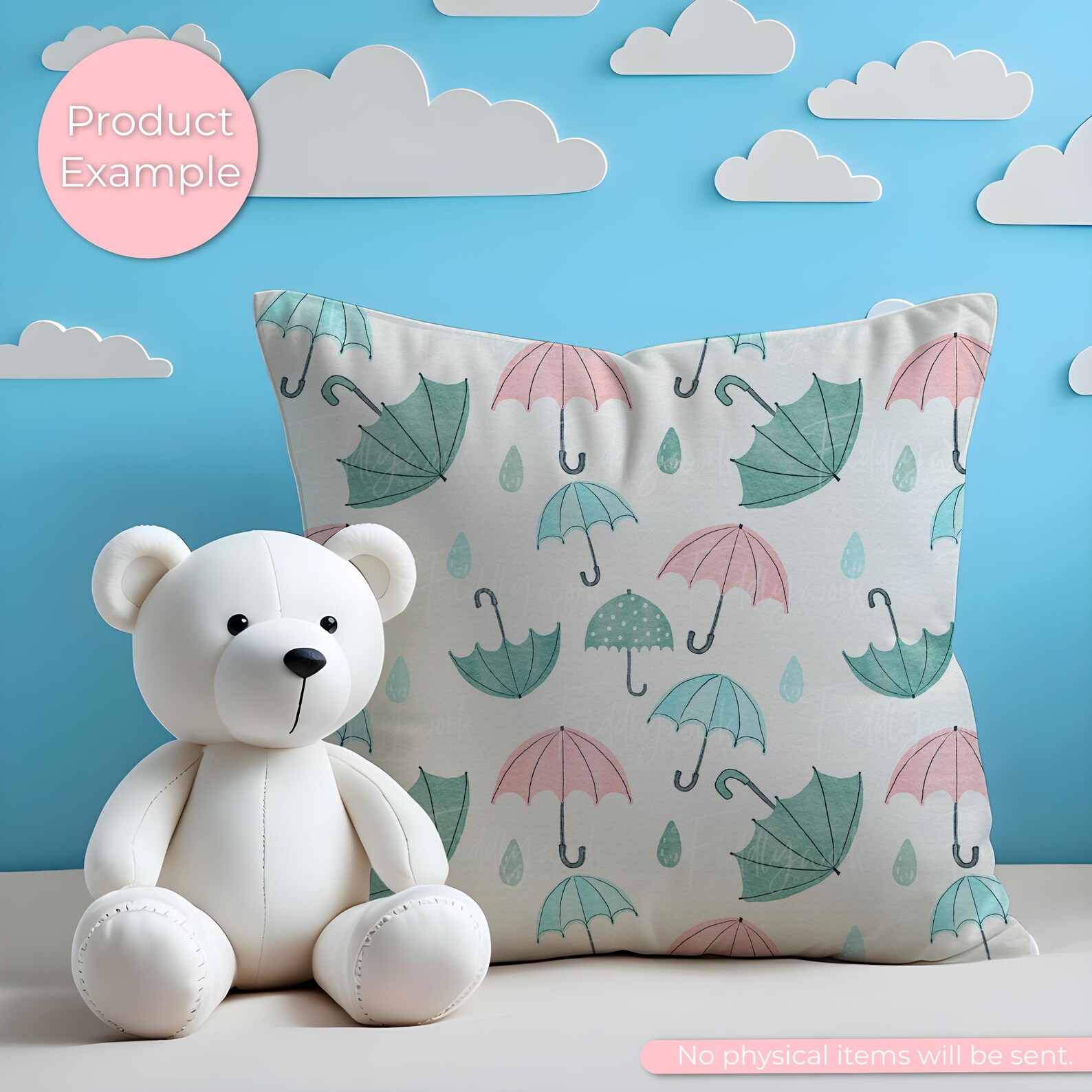 Watercolor Umbrella Seamless Pattern | Rainy Day Digital Paper Pink and ...