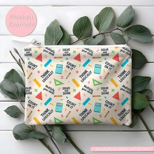 Math Back to School Seamless Pattern | STEM Digital Paper for Fabric ...