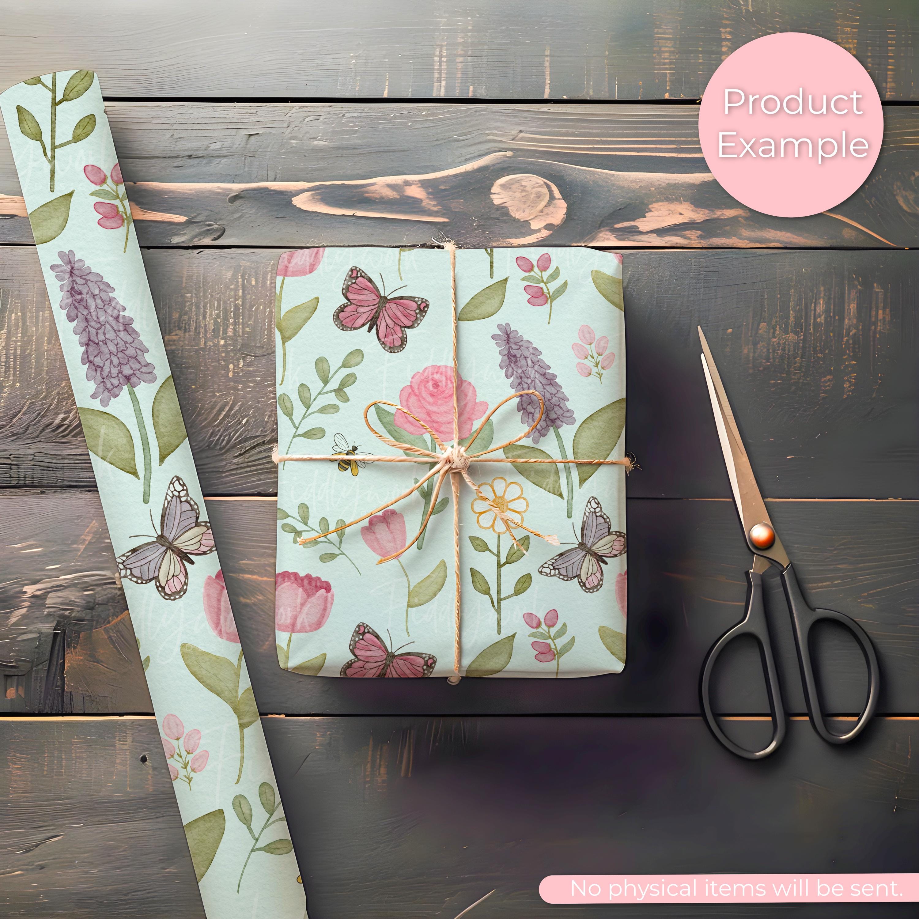 Watercolor Butterfly Floral Seamless Pattern | Spring Flowers Digital ...