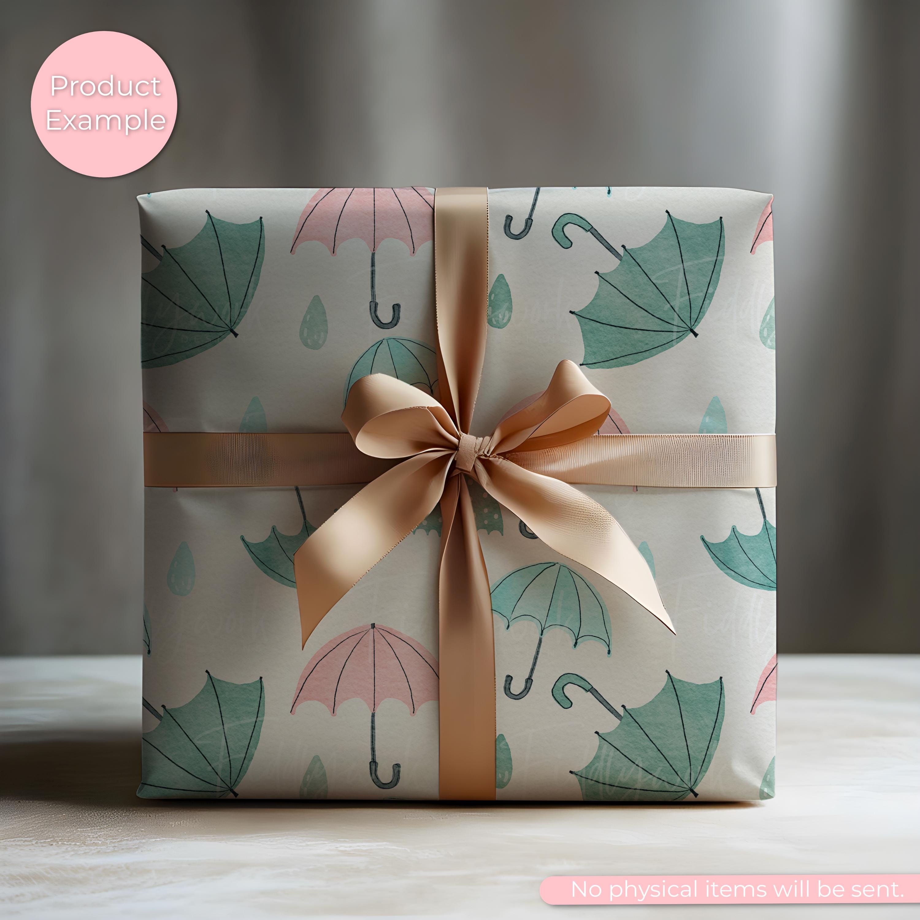 Watercolor Umbrella Seamless Pattern | Rainy Day Digital Paper Pink and ...