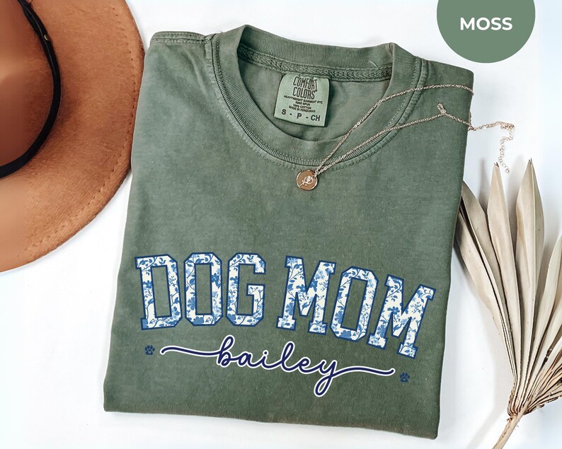 Dog Mom Shirt, Gift for Dog Mom, Custom Pet Name Shirt, Dog Lover Gift ...