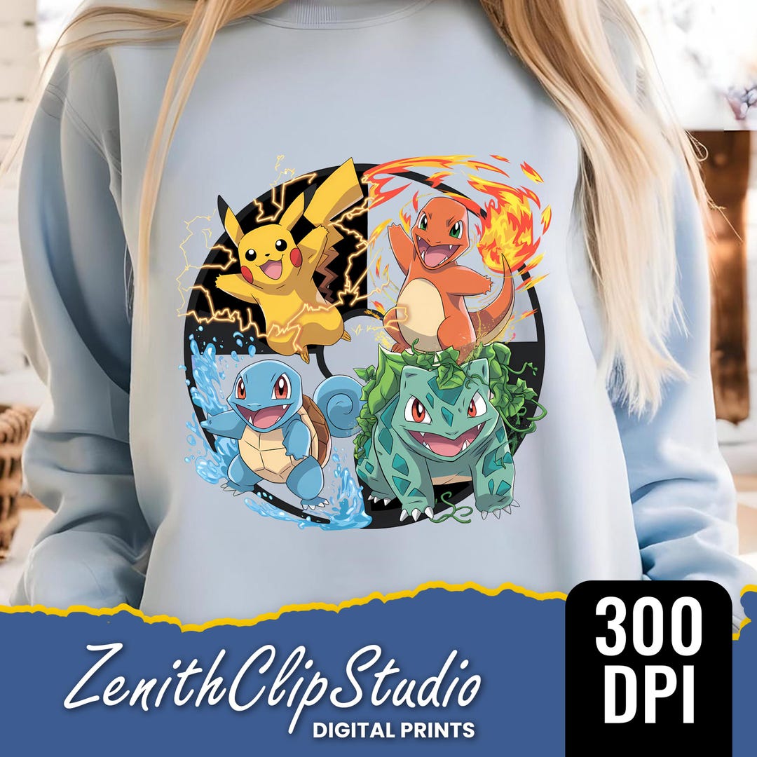 Popular Game Characters Clipart PNG: Gamer Sublimation Design (digital ...