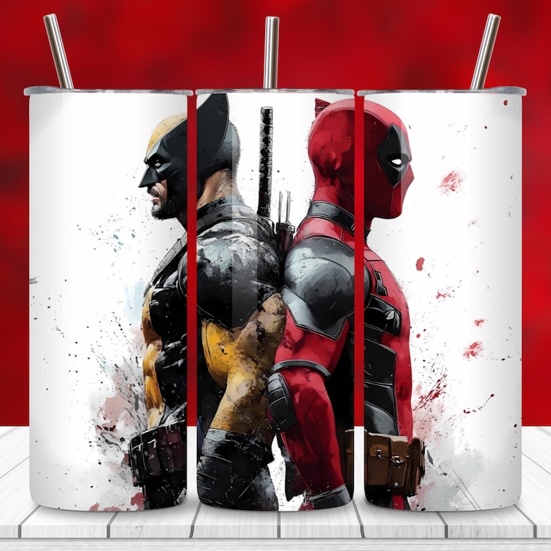 20oz Superhero Tumbler Wrap PNG | Skinny Cartoon Character Tumbler ...