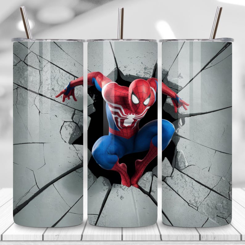Spiderman Tumbler Wrap PNG: 90s Superhero Design (digital Download) - Etsy
