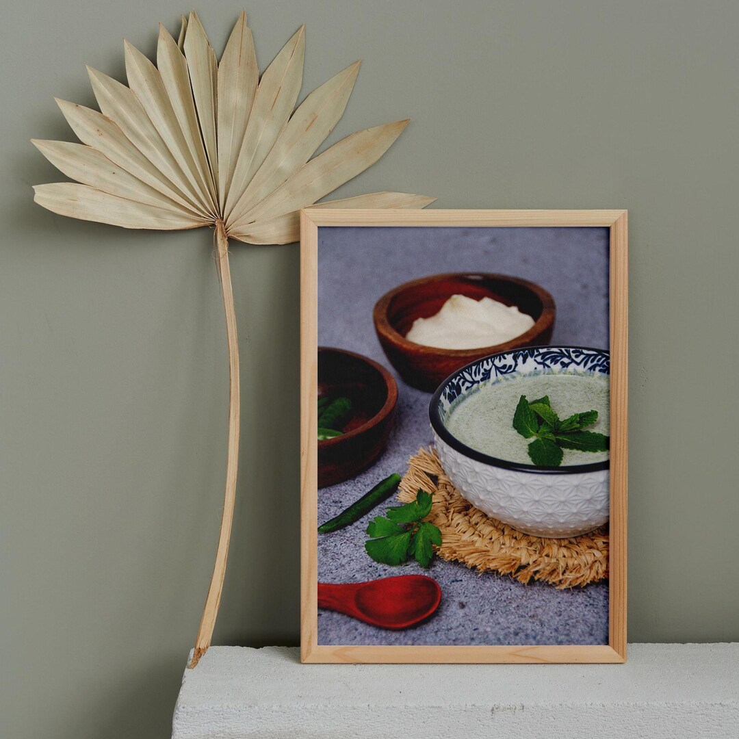Green Chutney Art Print | Food Photography Poster | Kitchen & Dining ...