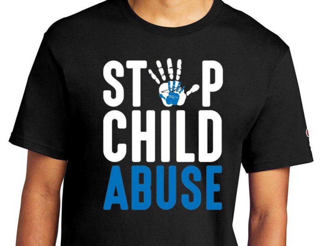 Stop Child Abuse Handprint Unisex Champion Brand T-shirt - Etsy