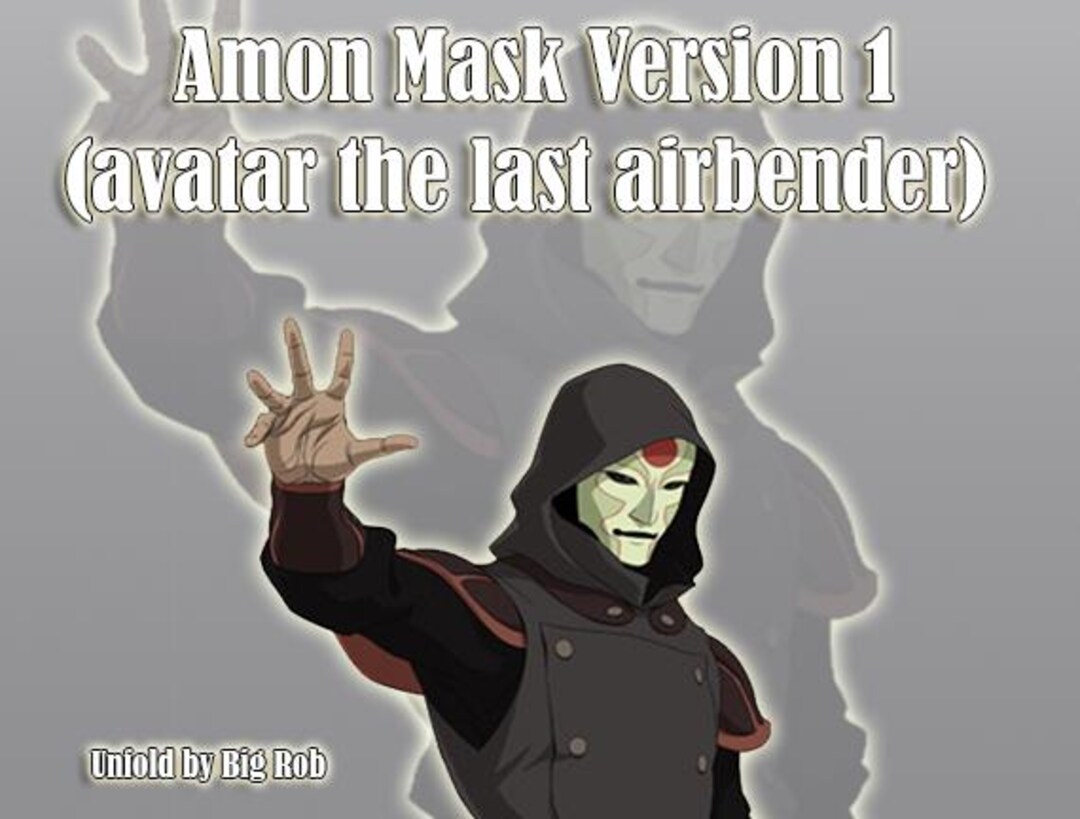 Cosplay Files Avatar Amon the Last Airbender Mask Version 1 - (foam ...