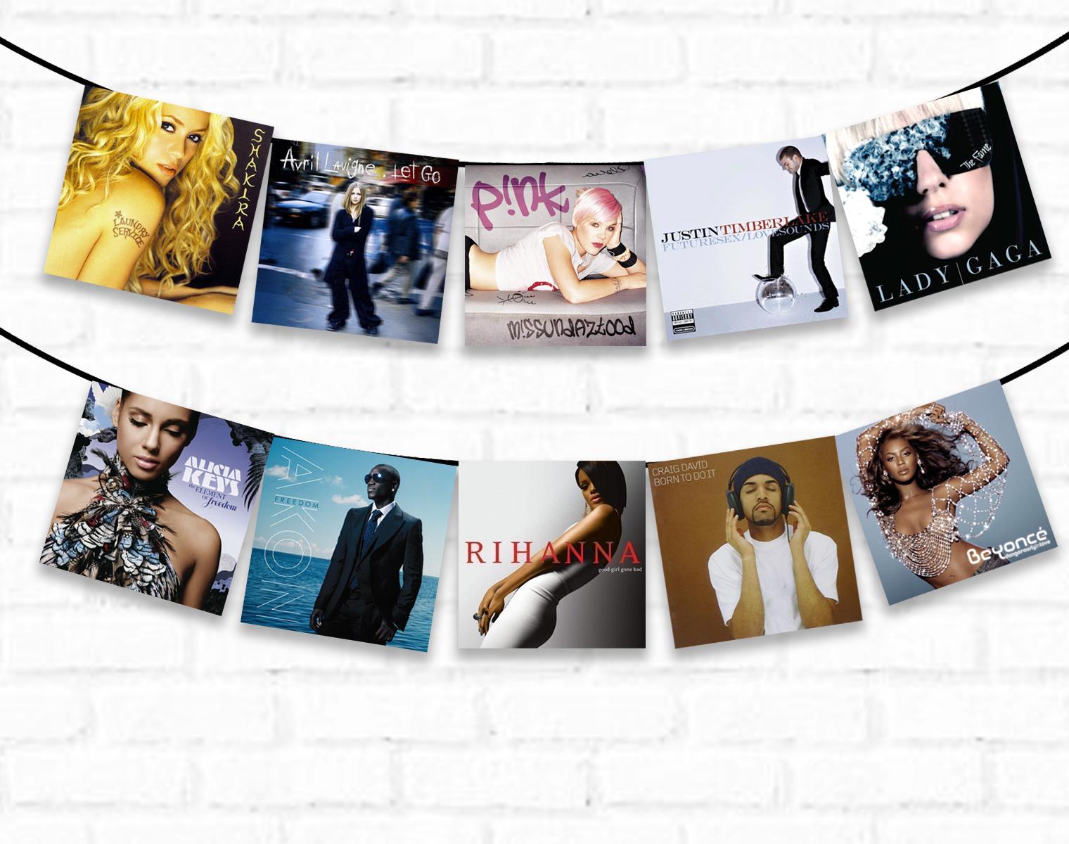 Y2K Album Cover Banner | 2000s Party Decorations (PDF) - Etsy