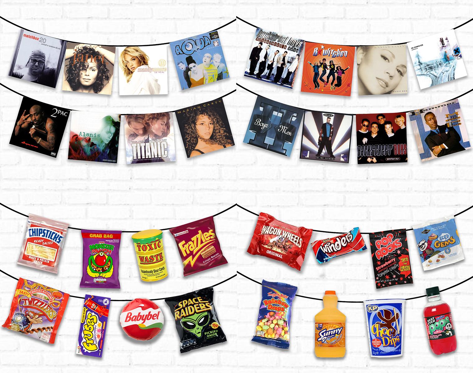 90's Party Banner Bundle | Printable Nostalgia Decor (PDF) - Etsy