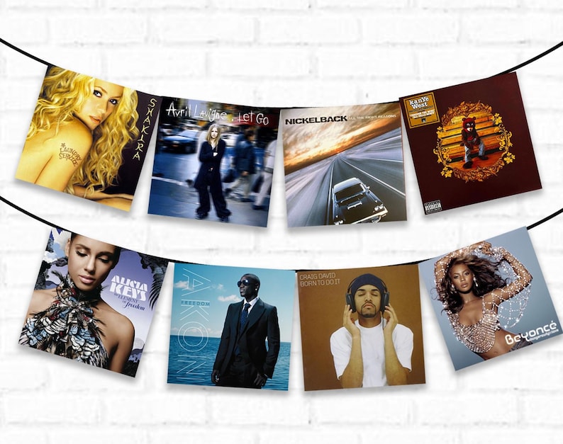 Y2K Album Cover Banner | 2000s Party Decorations (PDF) - Etsy