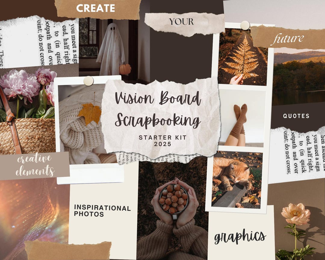 Vision Board & Scrapbook Printable Kit - Etsy