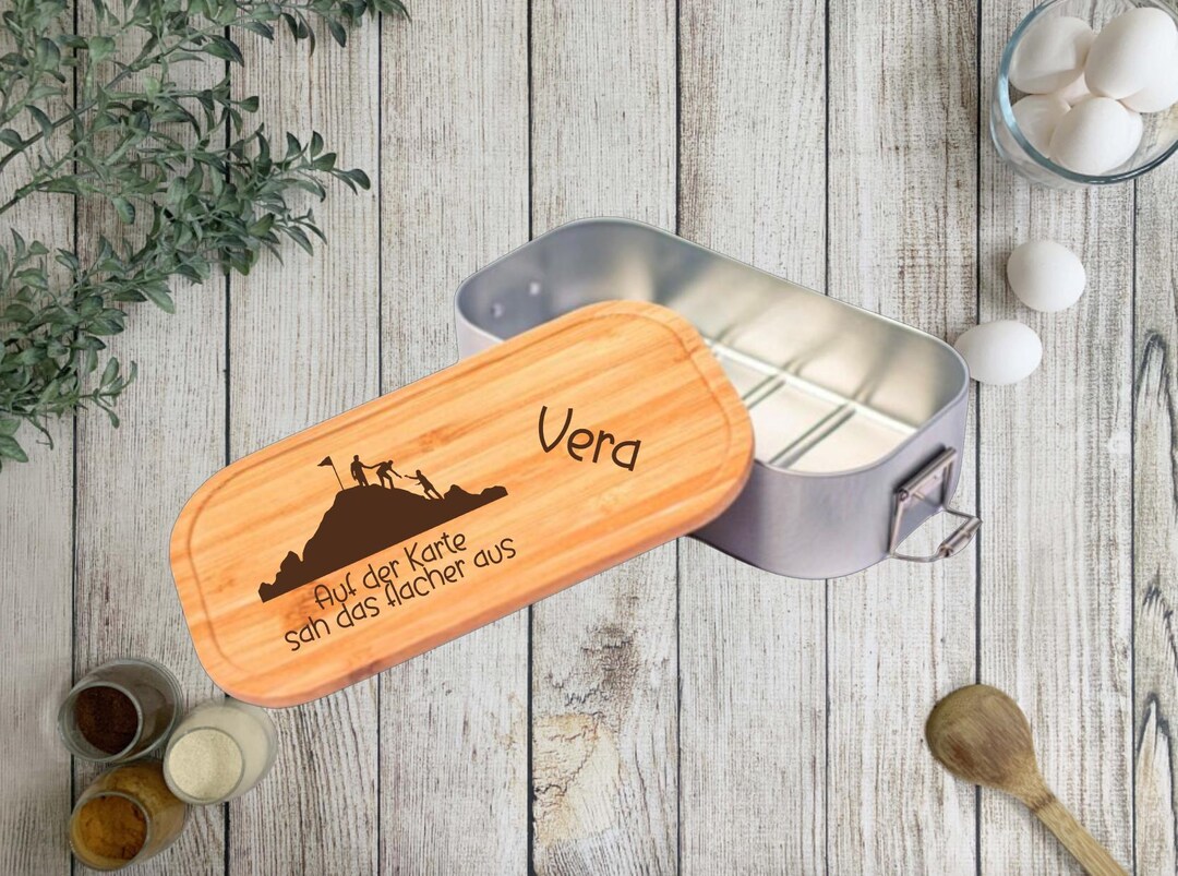 Brotdose Berge Alpen Auf der Karte sah das falcher aus Wunschtext ...