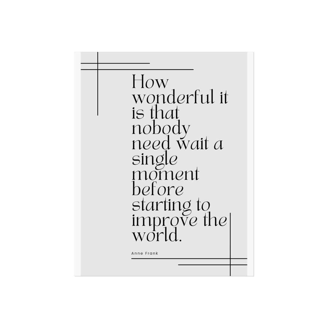 Anne Frank Quote Poster - Inspire Change With Kindness & Empowerment - Etsy