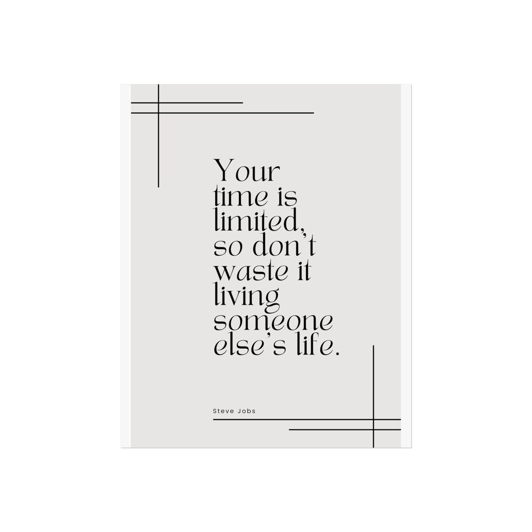 Steve Jobs Quote Poster - Inspire Authentic Living & Motivation - Etsy