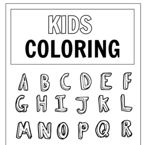 KIDS Alphabet A to Z Coloring Worksheet Set – Fun & Educational ...