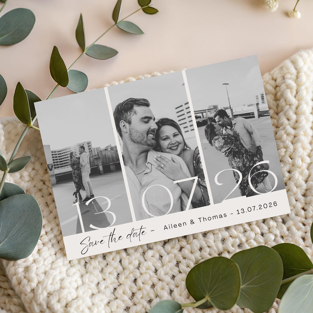 Custom Printed Photo Save the Date Cards With Envelopes - Etsy Canada