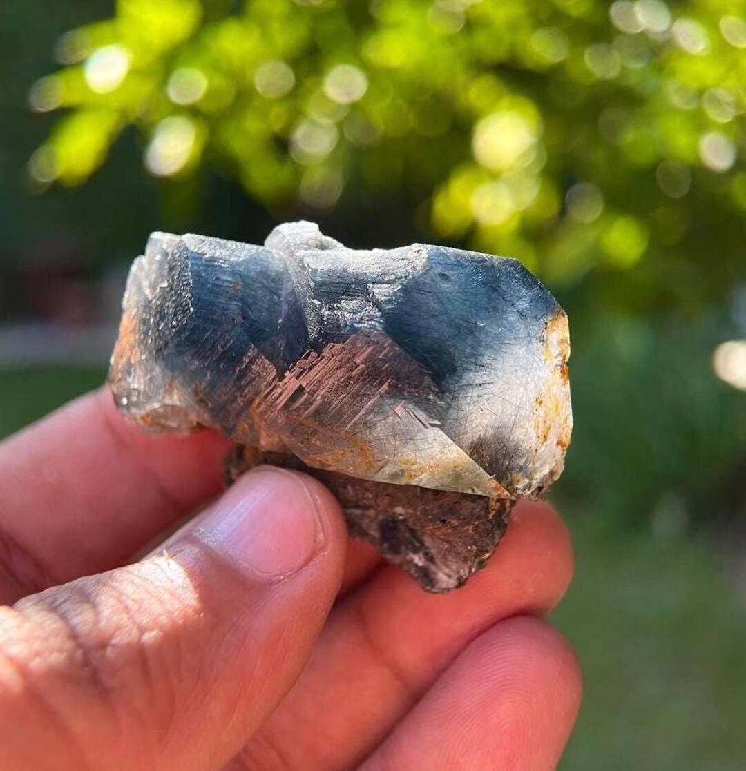 44 Gram Terminated Riebeckite Inclusion Inside Blue Quartz From ...