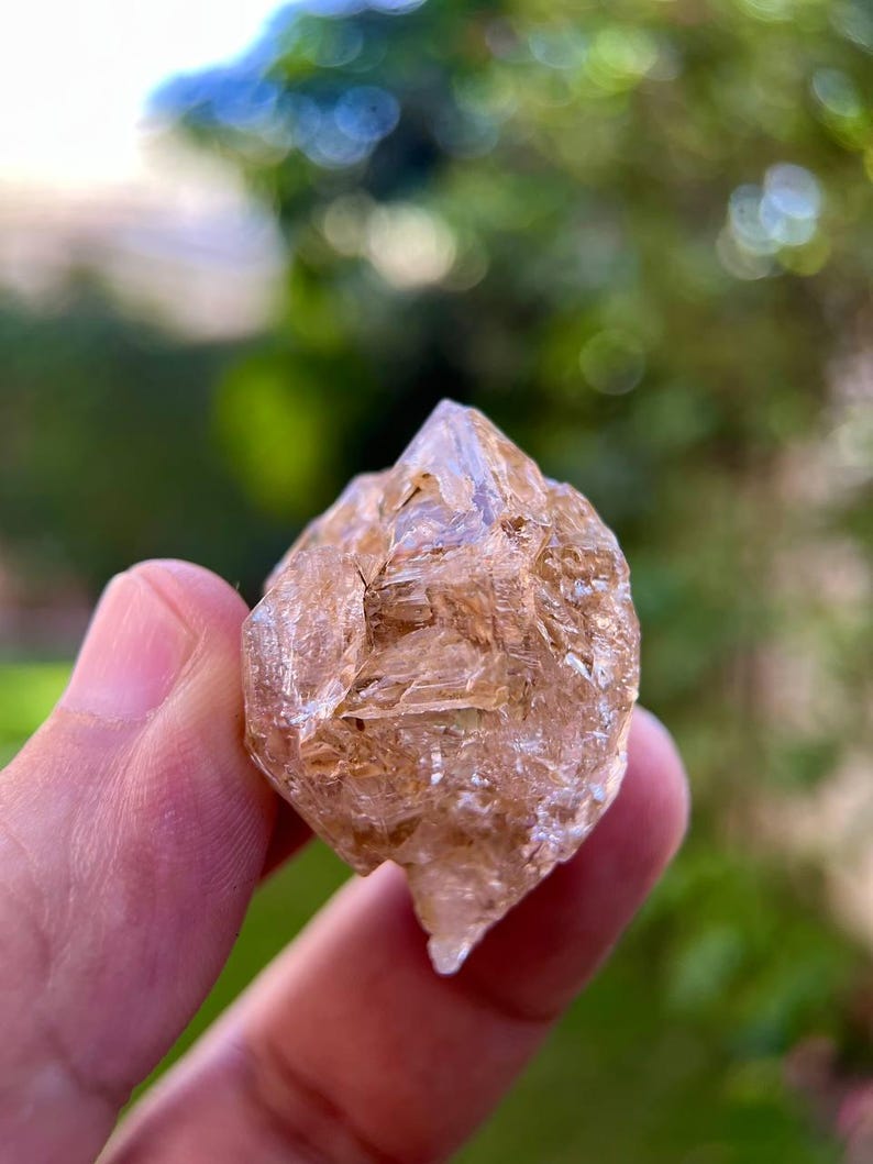 Golden Skeletal Quartz With Layers of Clay Inclusions - Fenster Quartz ...