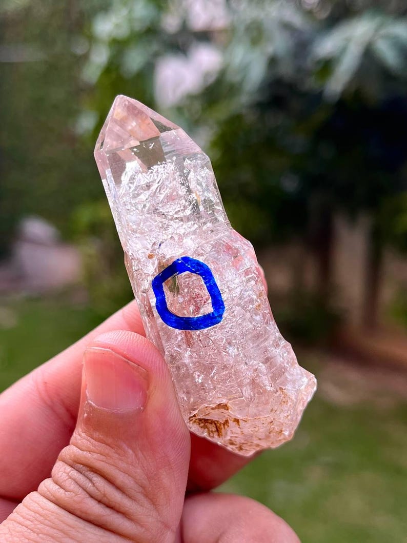 Stunning Quartz With Enhydro Inclusions, Natural Terminated Crystal ...