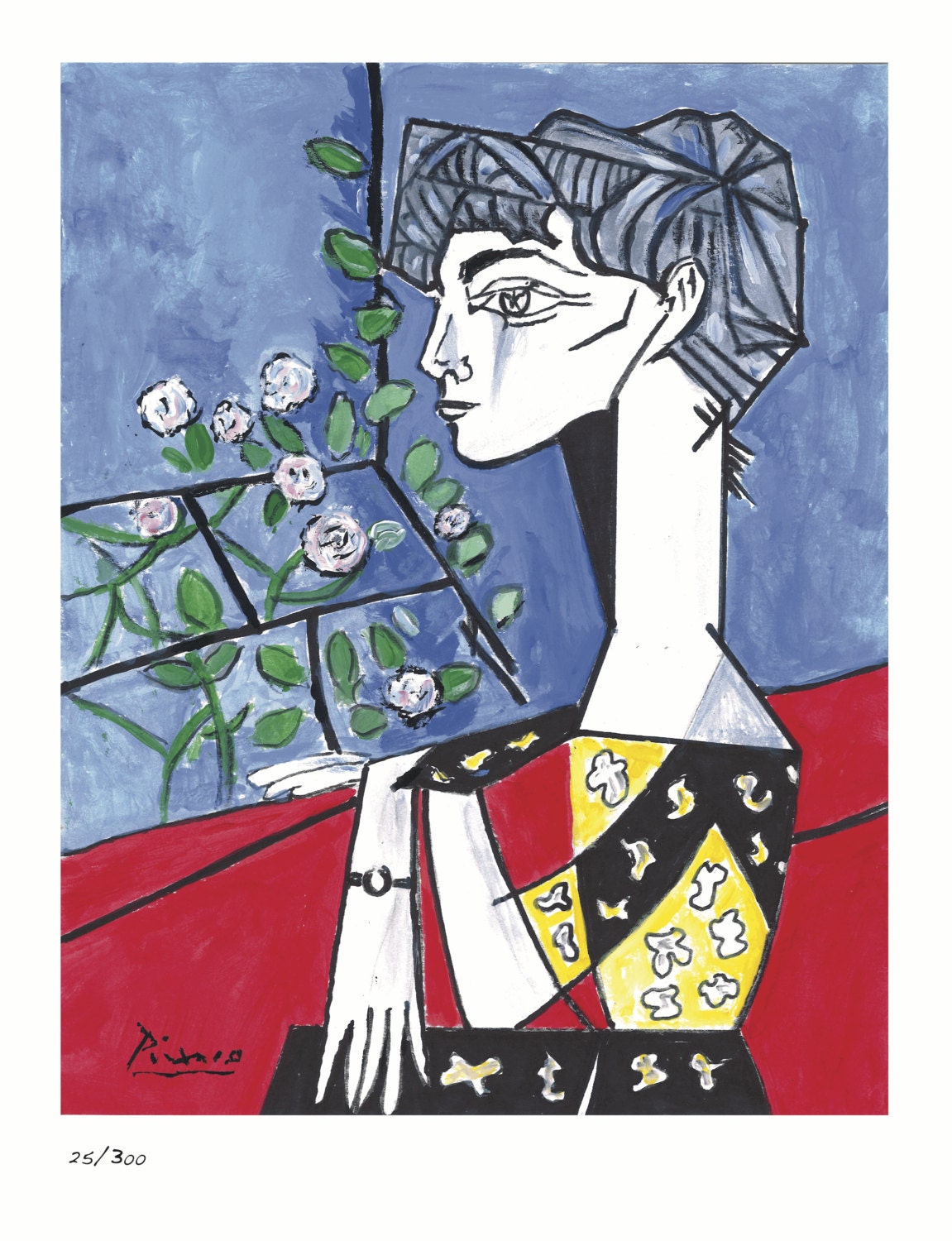 Pablo Picasso “jacqueline With Flowers” Signed & Hand-numbered Limited ...