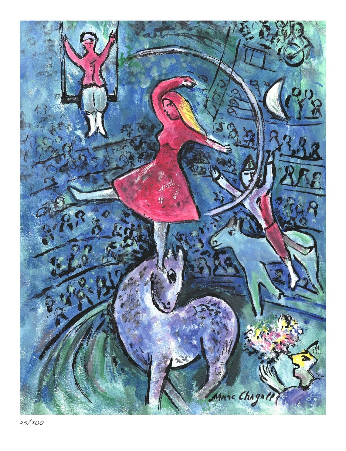 Marc Chagall Circus Girl Signed And Hand Numbered Limited Edition