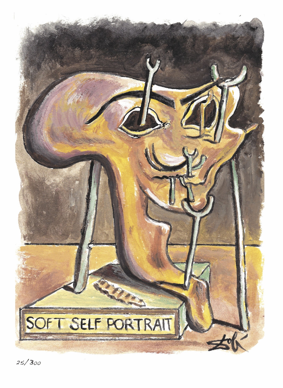 Salvador Dali “soft Self-portrait With Bacon” Signed & Hand-numbered ...