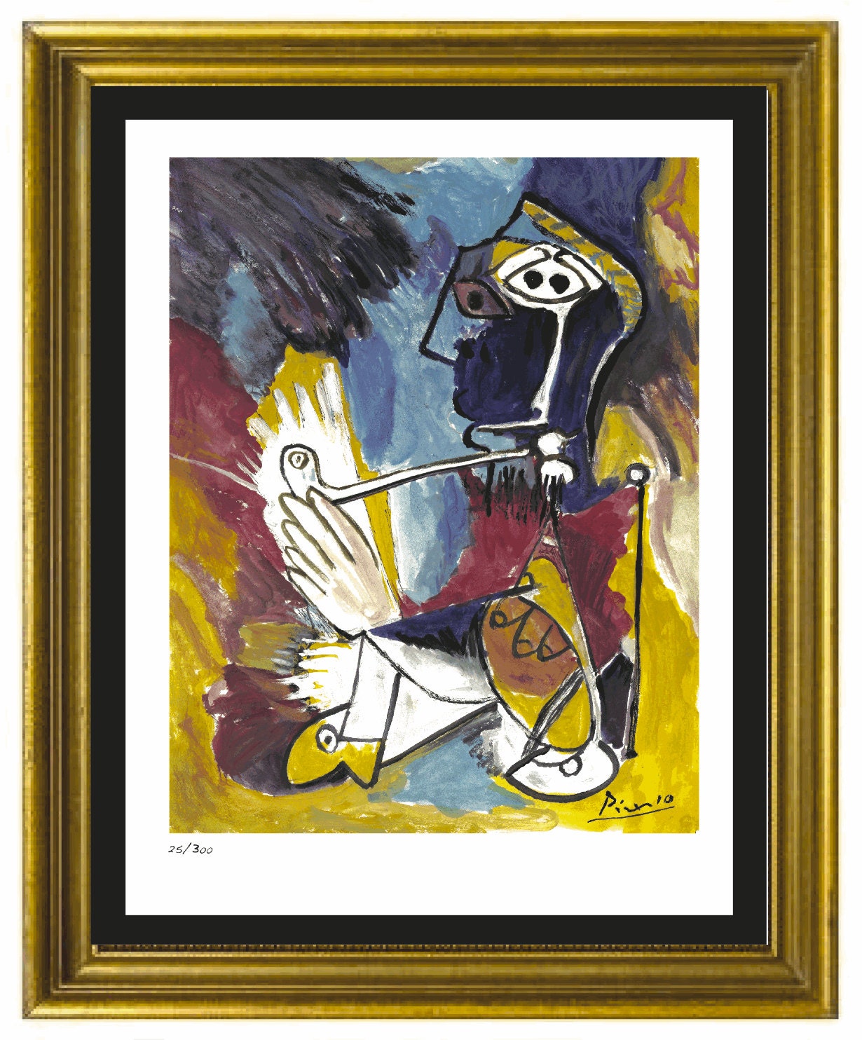 Pablo Picasso “man With a Pipe" Signed & Hand-numbered Limited Edition ...