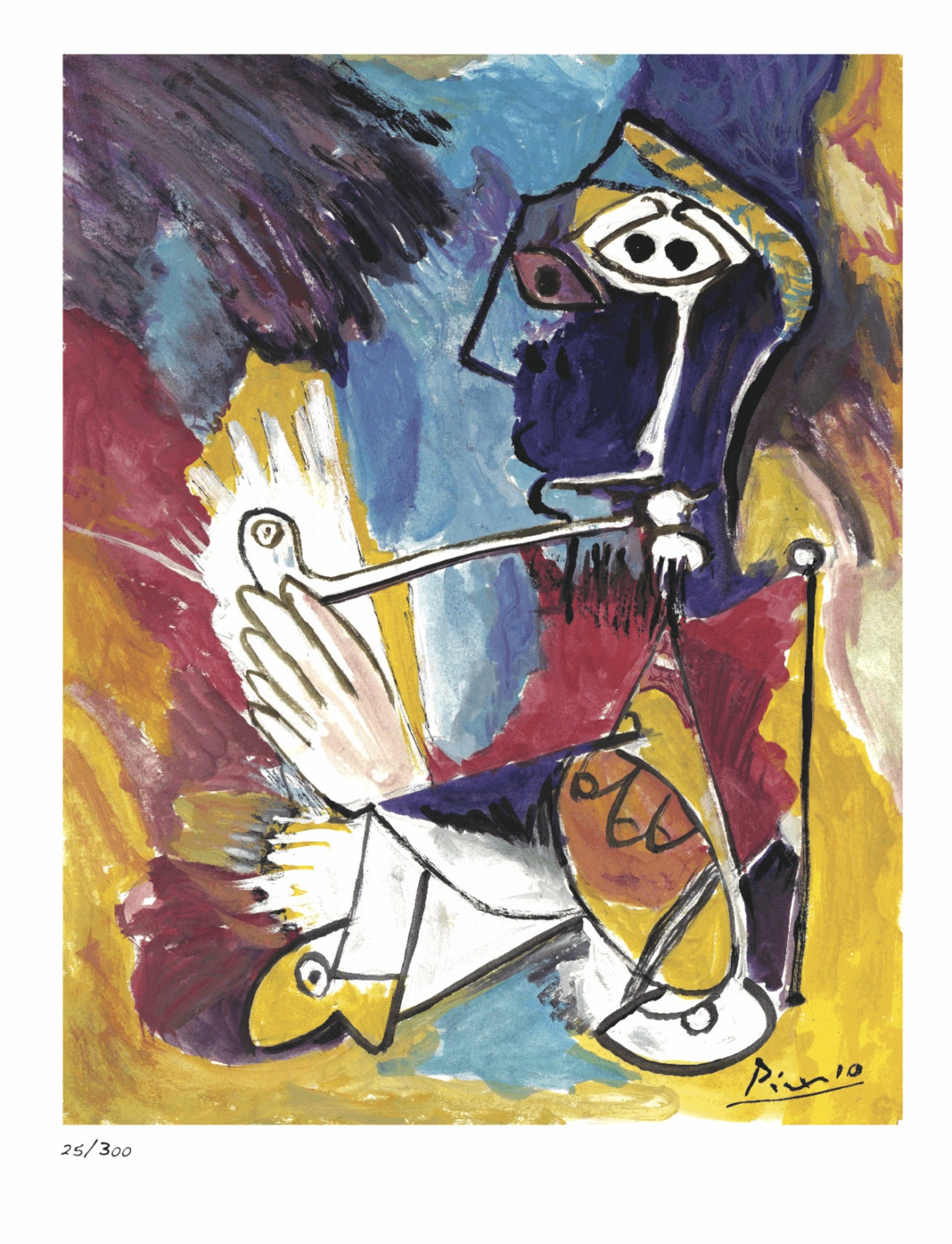 Pablo Picasso “man With a Pipe" Signed & Hand-numbered Limited Edition ...