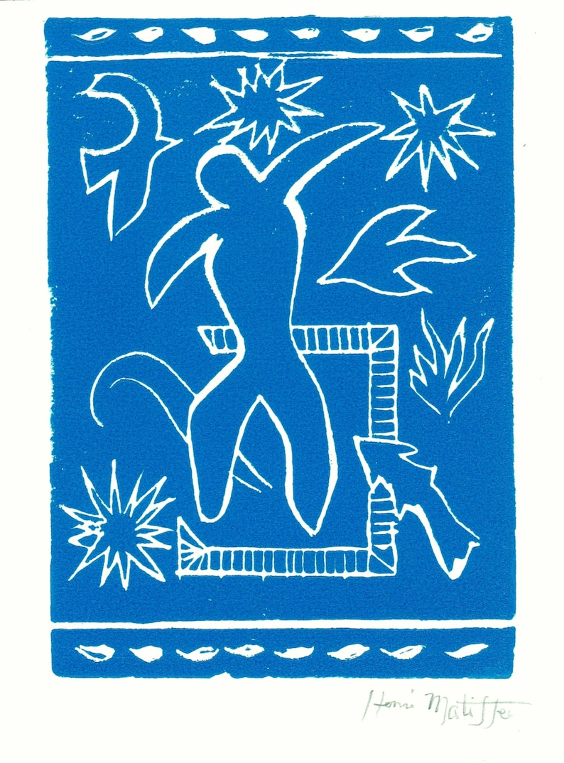 Henri Matisse “joyful Man” Original Hand-signed Limited Edition Linocut ...