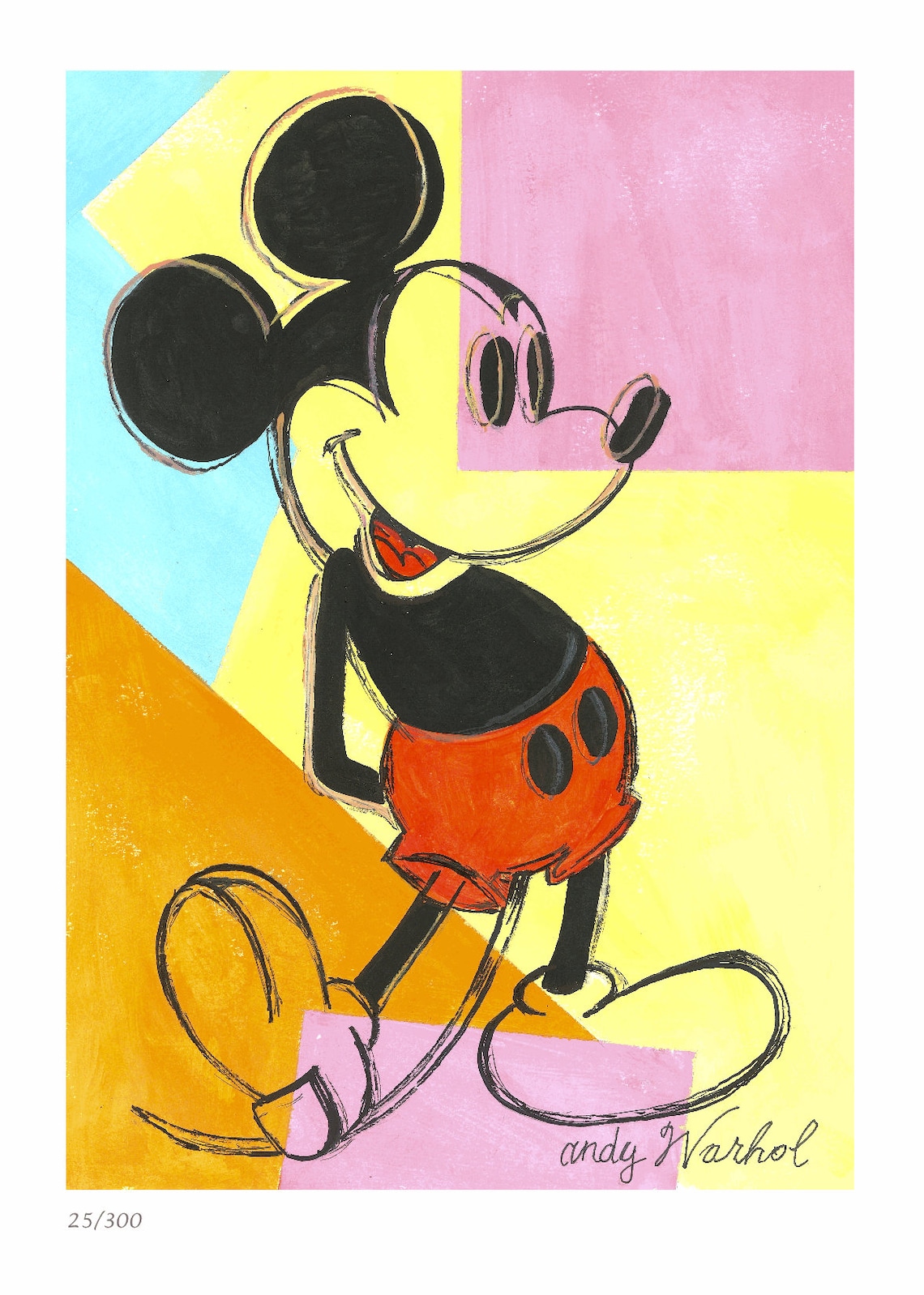 Andy Warhol "mickey Mouse" Limited Edition Lithograph Print, Plate ...
