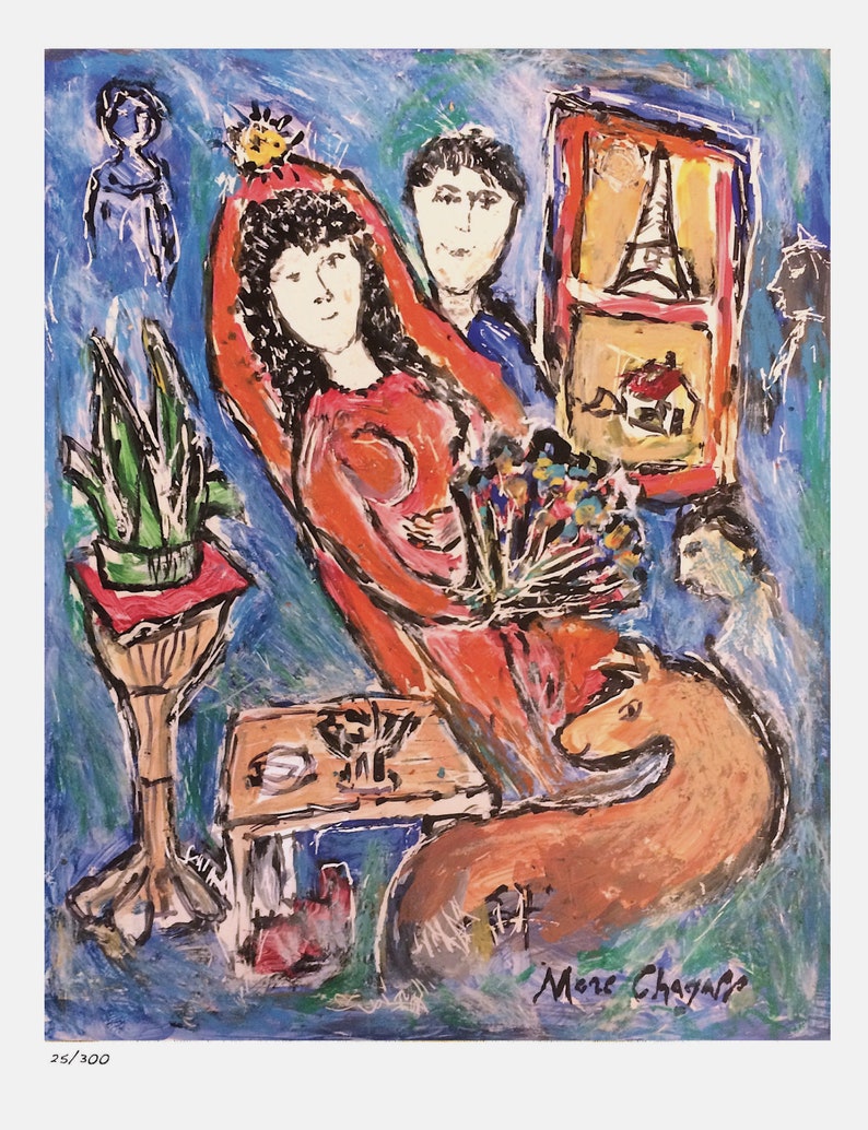 Marc Chagall the Bride in Paris Signed & Hand-numbered Limited Edition ...
