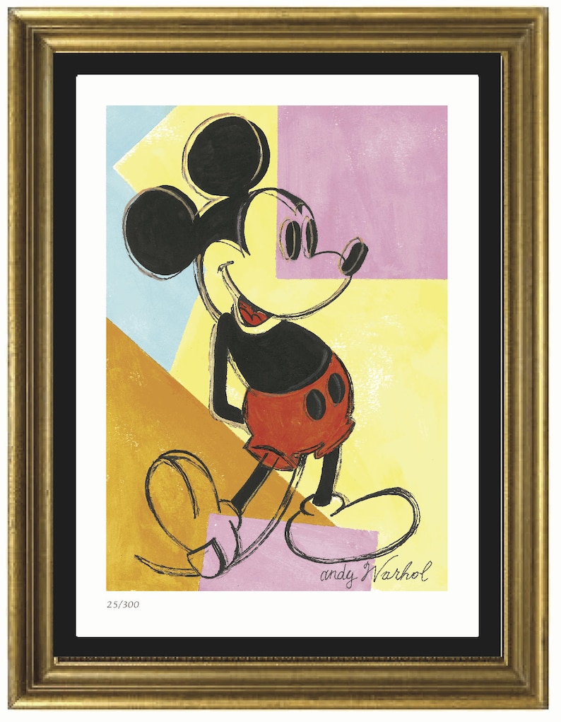Andy Warhol "mickey Mouse" Limited Edition Lithograph Print, Plate ...