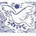 Pablo Picasso Blue Dove of Peace Linocut Print, Hand-signed, COA ...