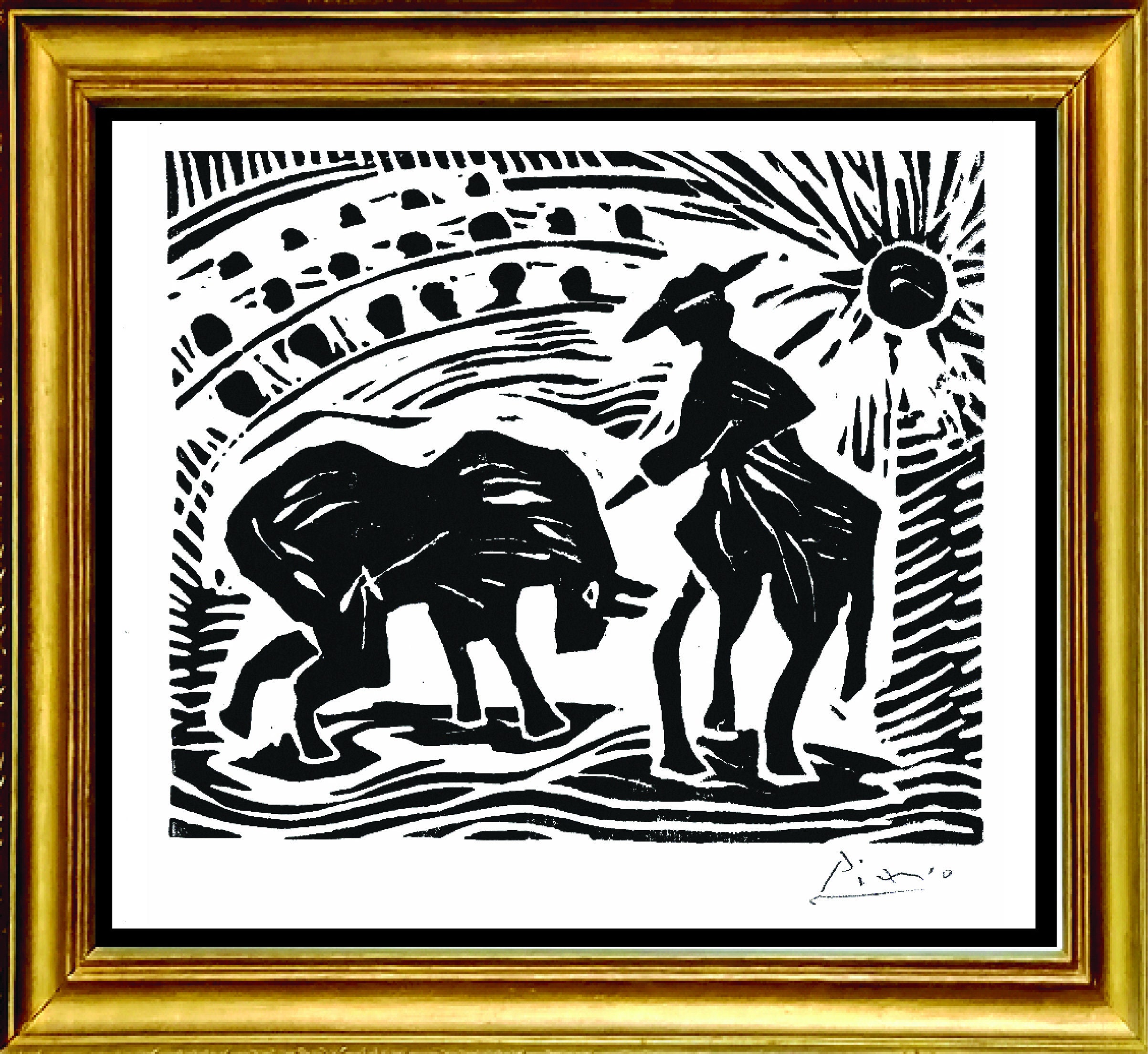 Pablo Picasso "bullfight in Arena” Original Hand-signed Limited Edition ...
