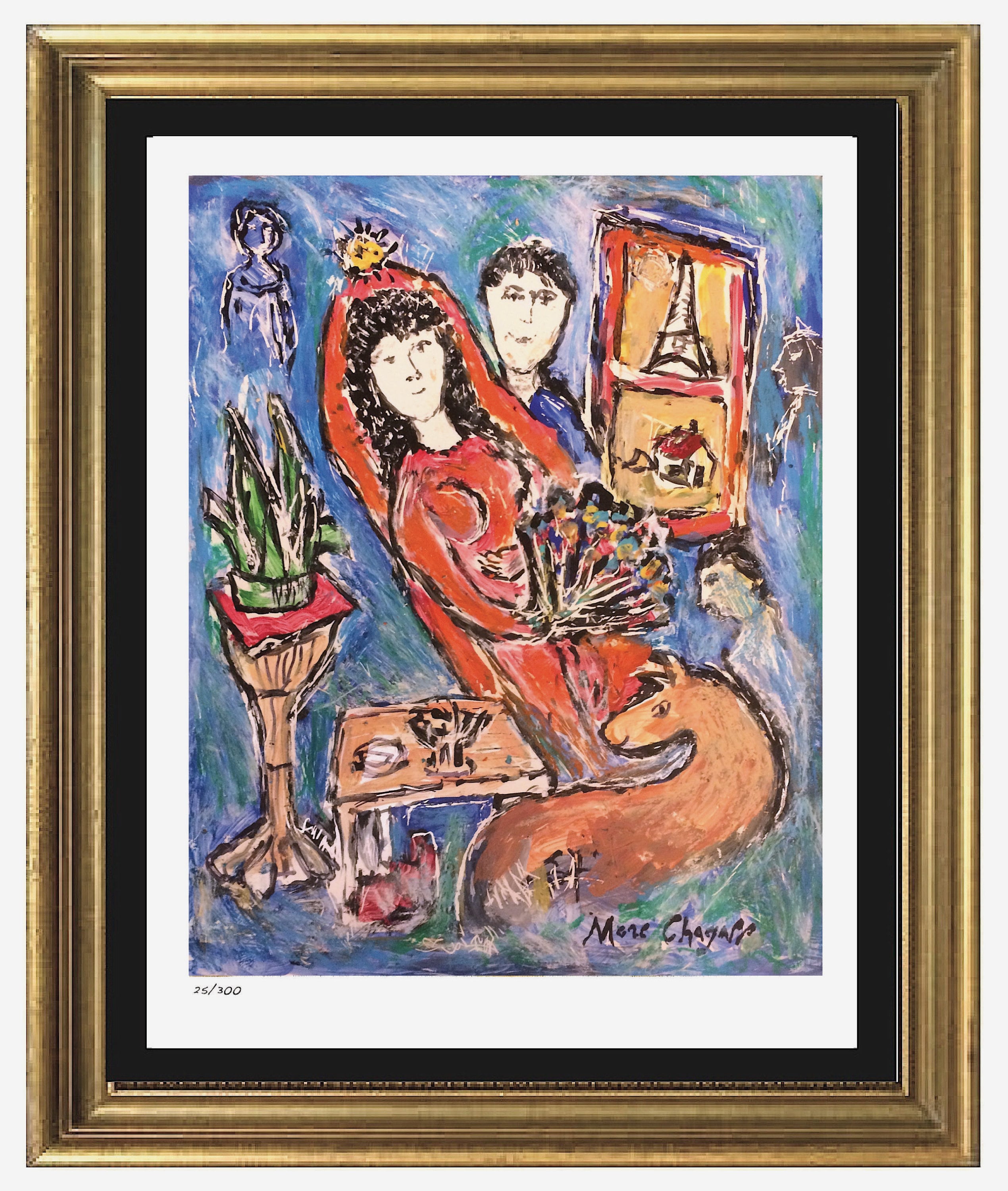 Marc Chagall “the Bride in Paris” Signed & Hand-numbered Limited ...