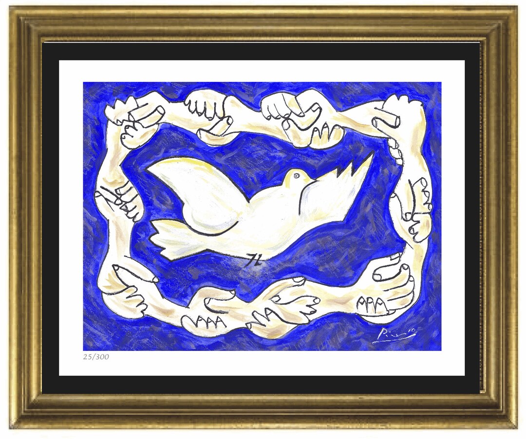Pablo Picasso “hands Around a Dove” Signed & Hand-numbered Limited ...