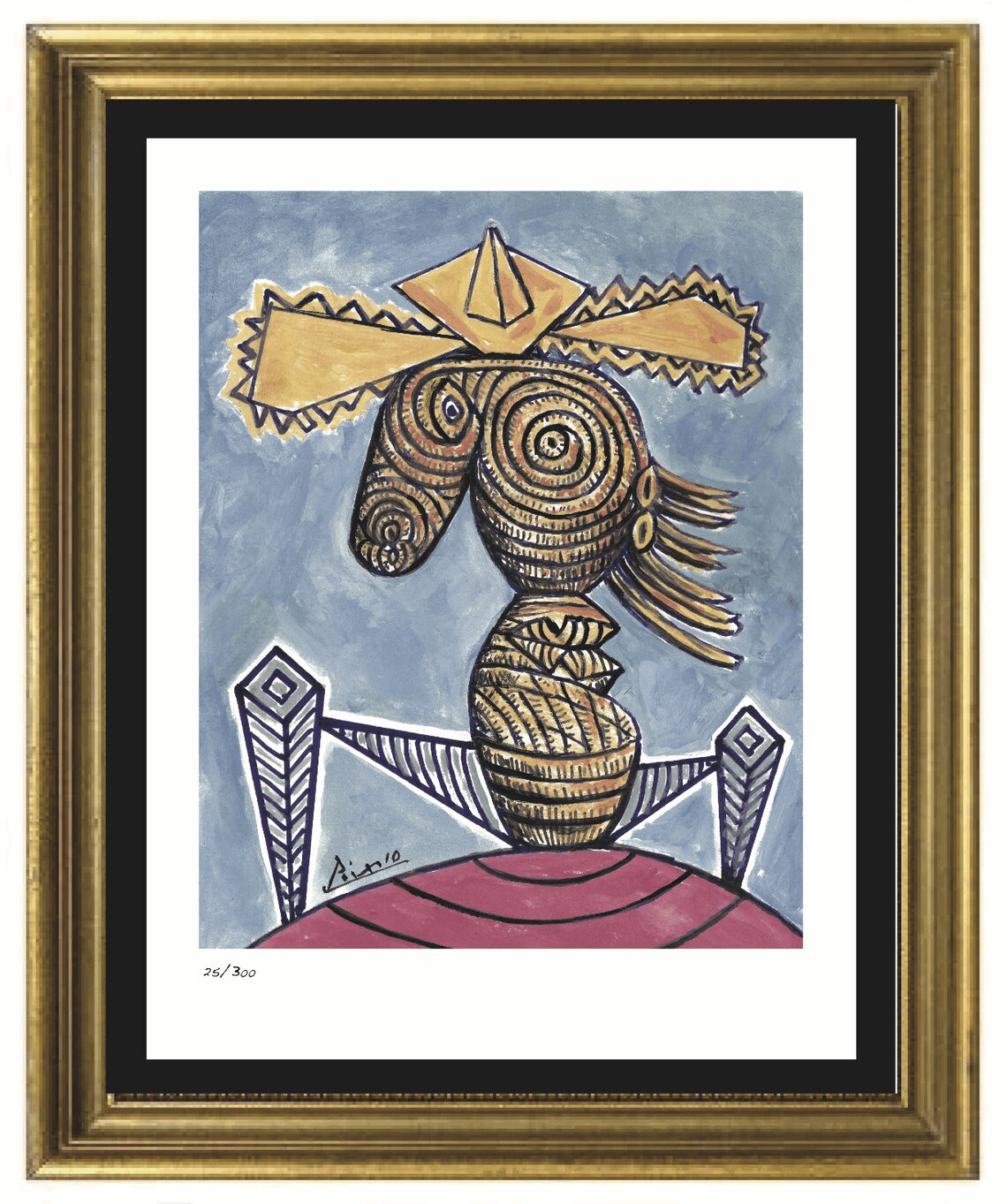 Pablo Picasso “seated Woman With Hat” Signed & Hand-numbered Limited ...
