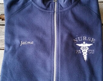 Surgical Tech Embroidered Fleece Jacket NICU ER Nurse Ortho | Etsy